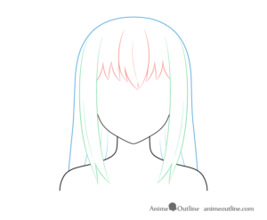 How to Draw Anime and Manga Hair - Female - AnimeOutline