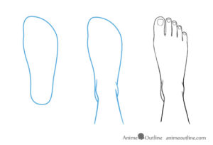 How to Draw Anime and Manga Feet From Different Views - AnimeOutline