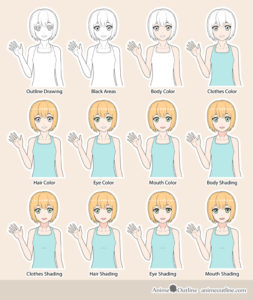 How to Color an Anime Character Step by Step - AnimeOutline