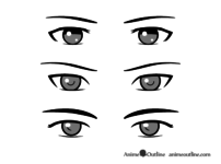 Different Style Male Anime & Manga Eyes Drawing Guide - AnimeOutline
