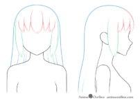 How to Draw Anime Hair Blowing in the Wind - AnimeOutline