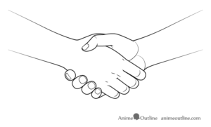 How to Draw a Handshake Step by Step - AnimeOutline