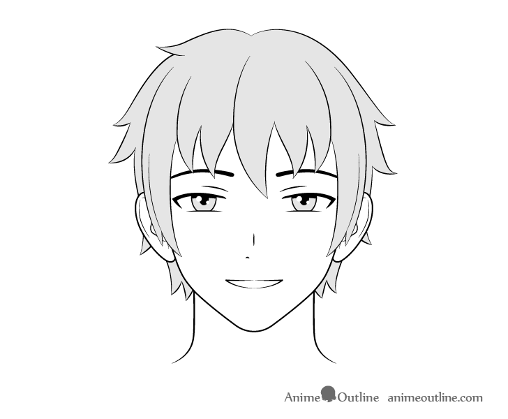 How To Draw A Anime Face Male