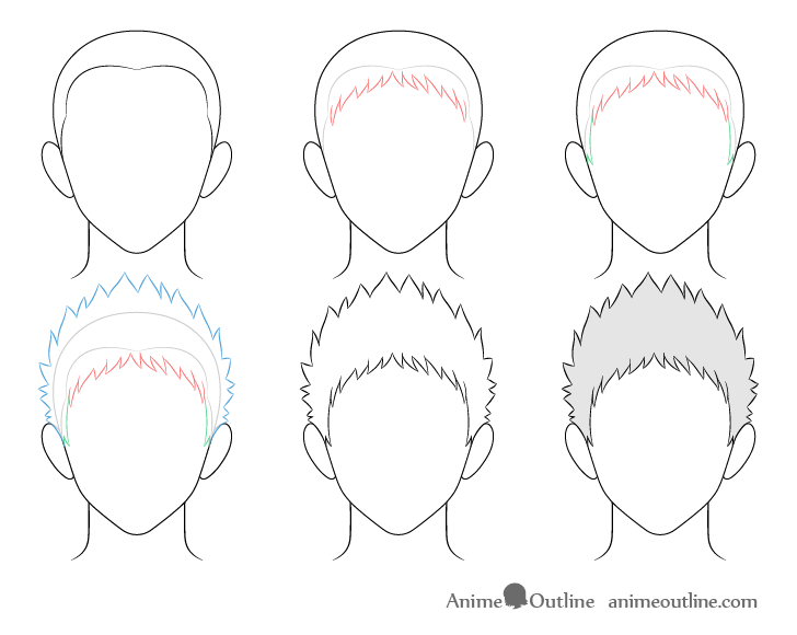 How To Draw Anime Spiky Hair Doubtdisease