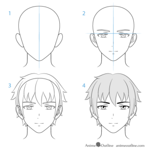 How to Draw Male Anime Characters Step by Step - AnimeOutline