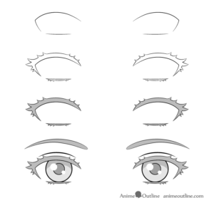 How to Draw Anime Eyelashes Step by Step - AnimeOutline