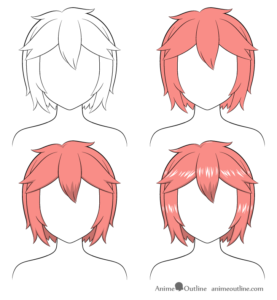 How to Shade Anime Hair Step by Step - AnimeOutline