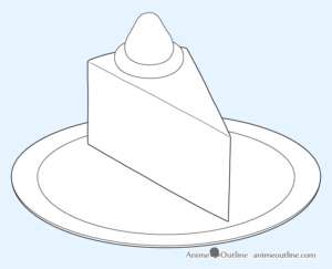 How to Draw a Slice of Cake Step by Step - AnimeOutline