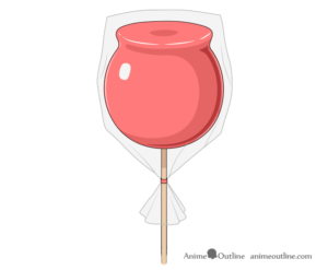 How to Draw a Candy Apple Step by Step - AnimeOutline