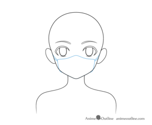 How to Draw an Anime Girl in a Mask Step by Step - AnimeOutline