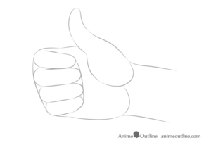 How to Draw a Thumbs Up (6 Easy Steps) - AnimeOutline