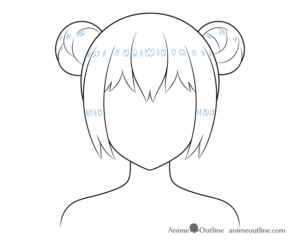How to Draw Anime Hair Buns Step by Step - AnimeOutline
